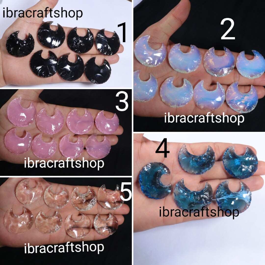 Opalite Moon Crystal Healing Stone Crescent Moon Shape Rose Quartz ...