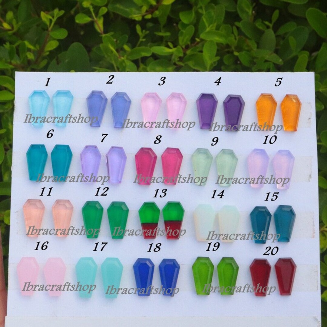 Buy Coffin Gemstone 10X7 Mm & 17X10 Mm Coffin One Side Tablet Cut ...