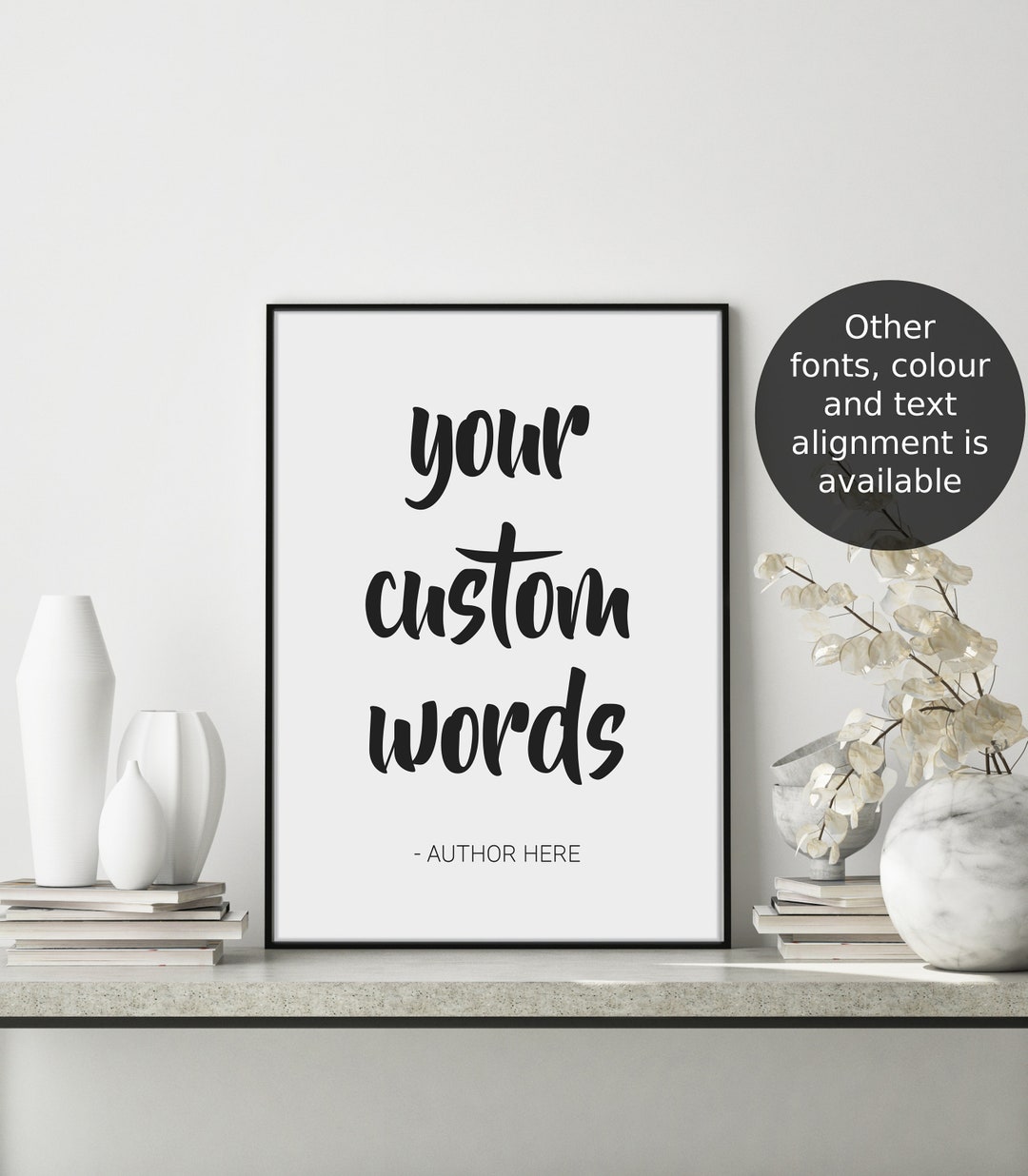 Custom Quote Print Personalised Text Print - Etsy