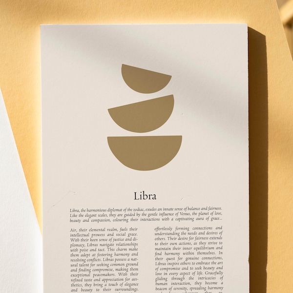 Libra Print - Etsy
