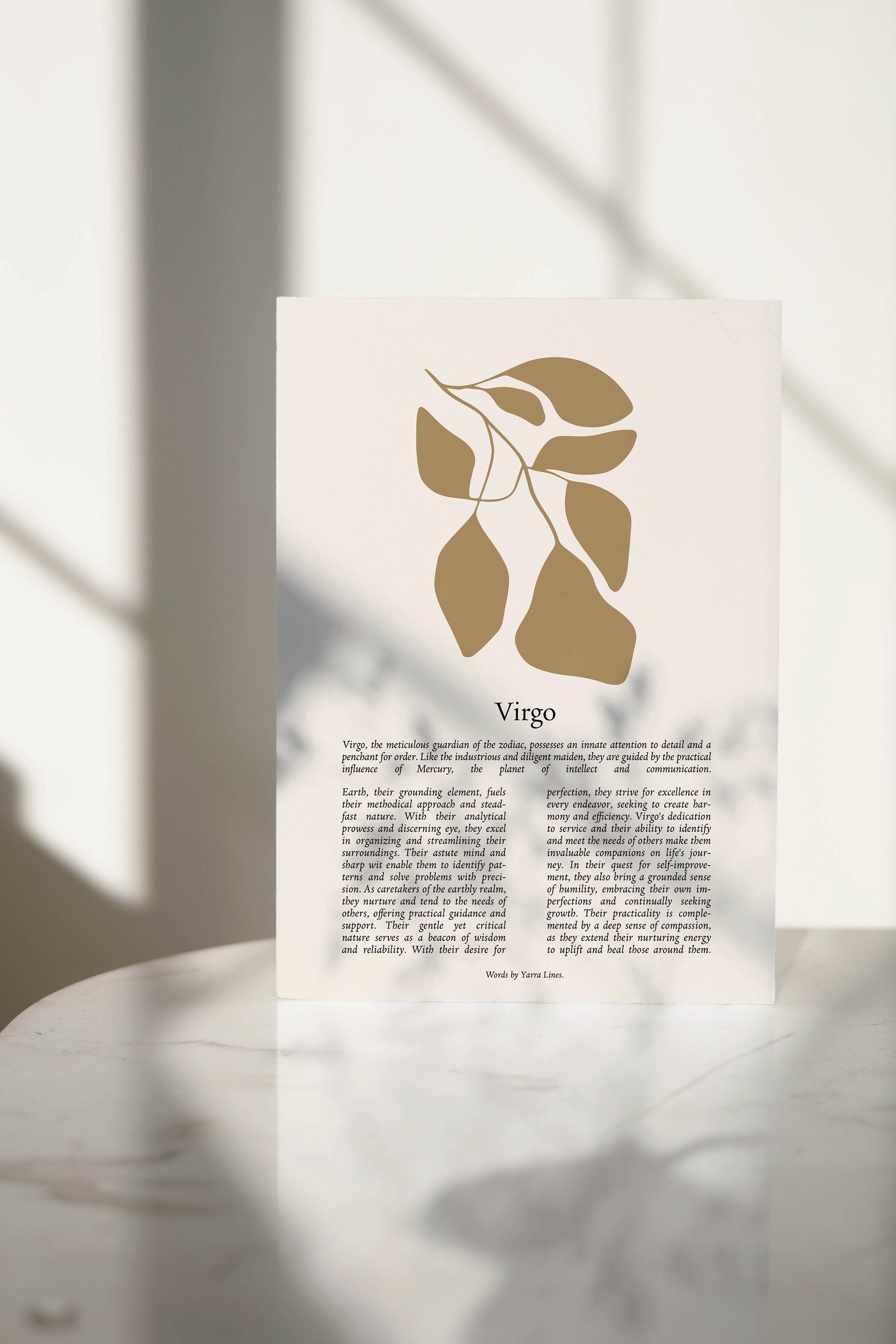 The Virgo Print.. Virgo Gift, Astrology Print, Custom Star Sign Print ...