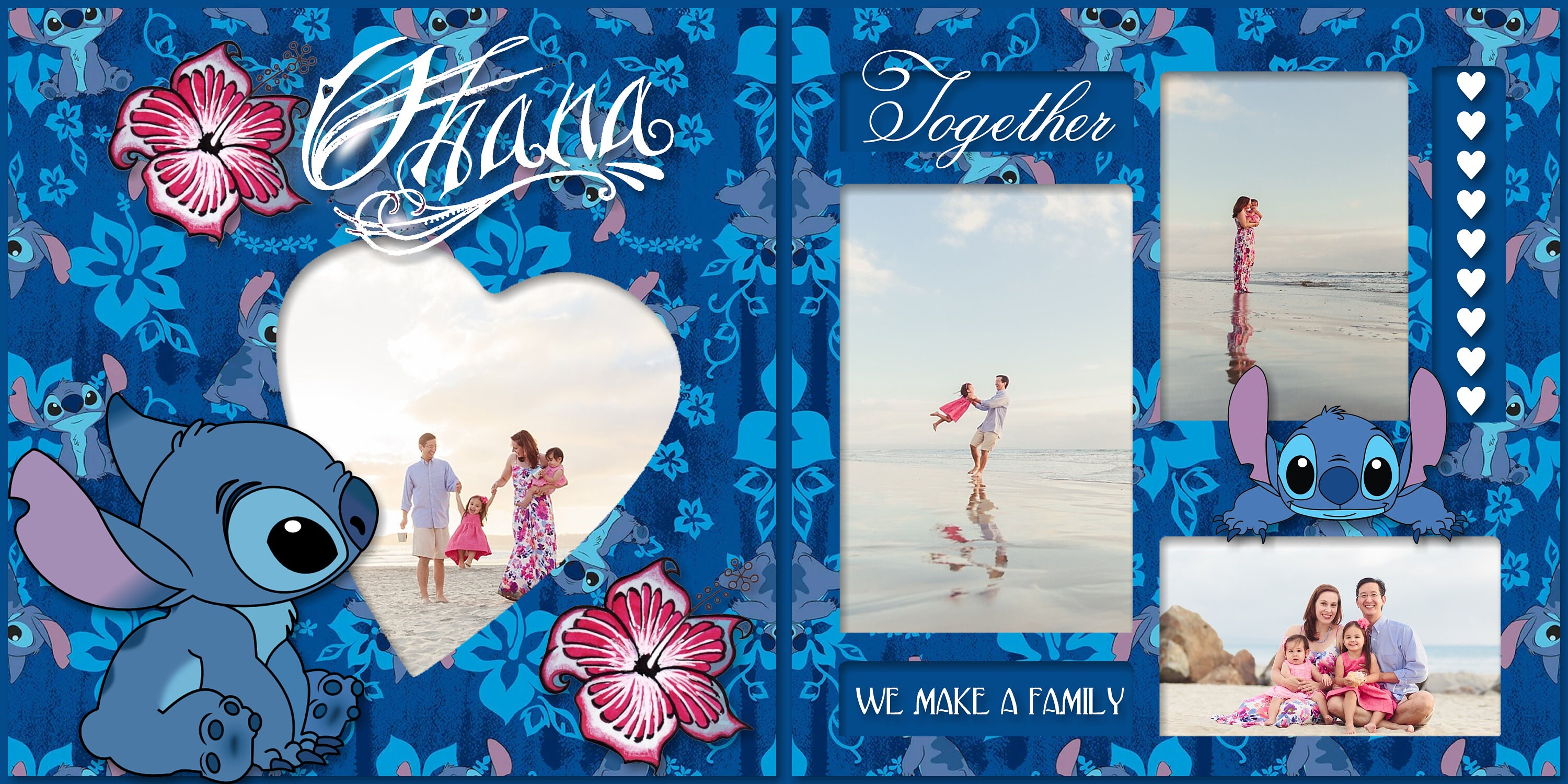 Lilo and Stitch Scrapbook Template, Digital Scrapbook Template, Digital ...
