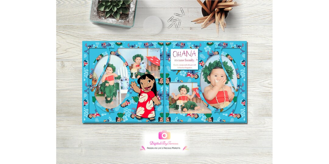 Lilo and Stitch Scrapbook Template, Digital Scrapbook Template, Digital ...