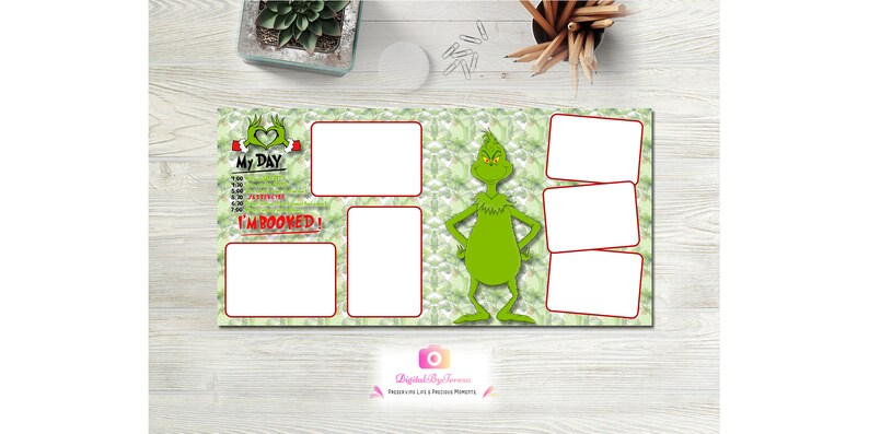 Whimsical Grinch Christmas Digital Scrapbook Layout ~ Quick Page ...