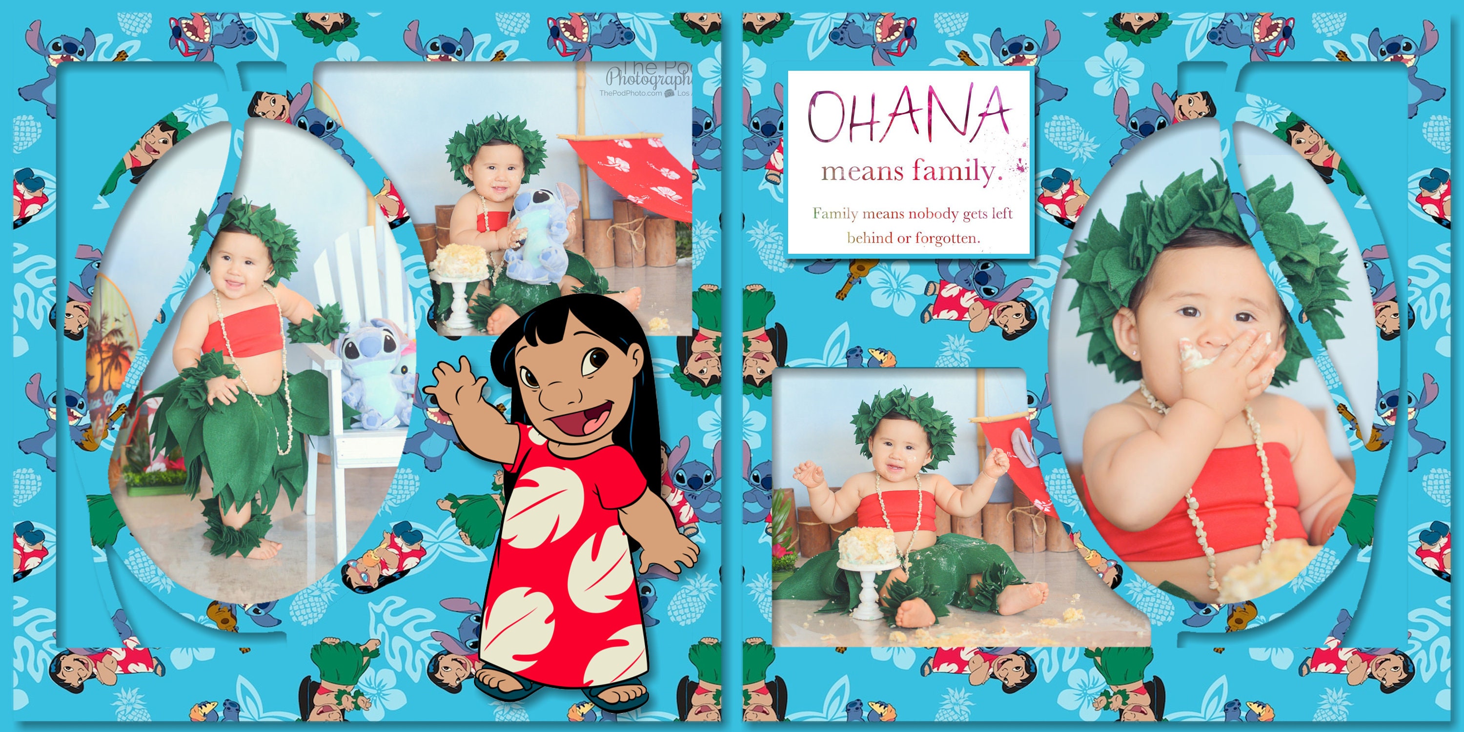 Lilo and Stitch Scrapbook Template, Digital Scrapbook Template, Digital ...