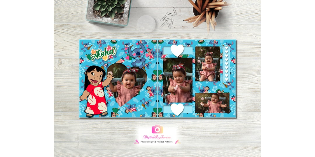 Lilo and Stitch Scrapbook Template, Digital Scrapbook Template, Digital ...