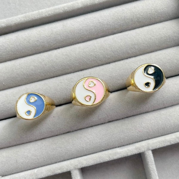 Ying Yang Ring - Etsy