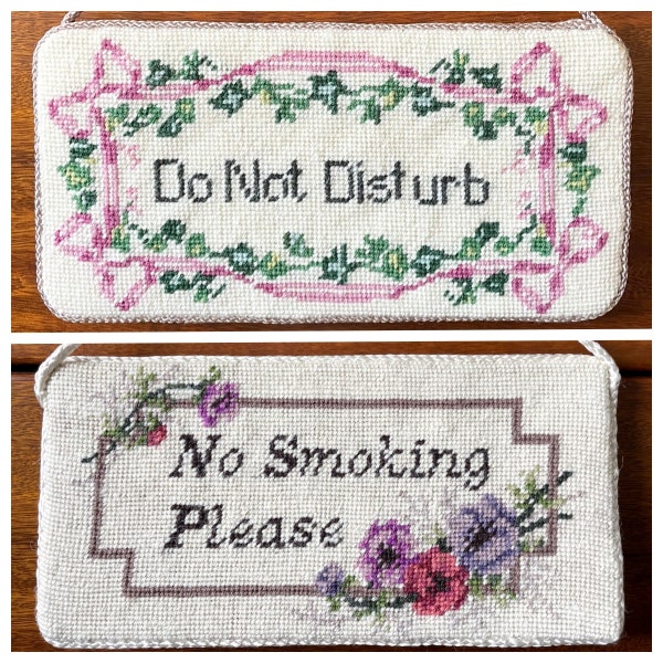 Needlepoint Door Sign - Etsy