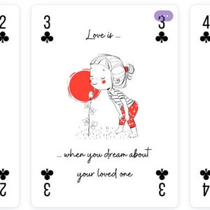 Love Is... Playing Cards. Valentines Day Poker and Bridge Cards. - Etsy