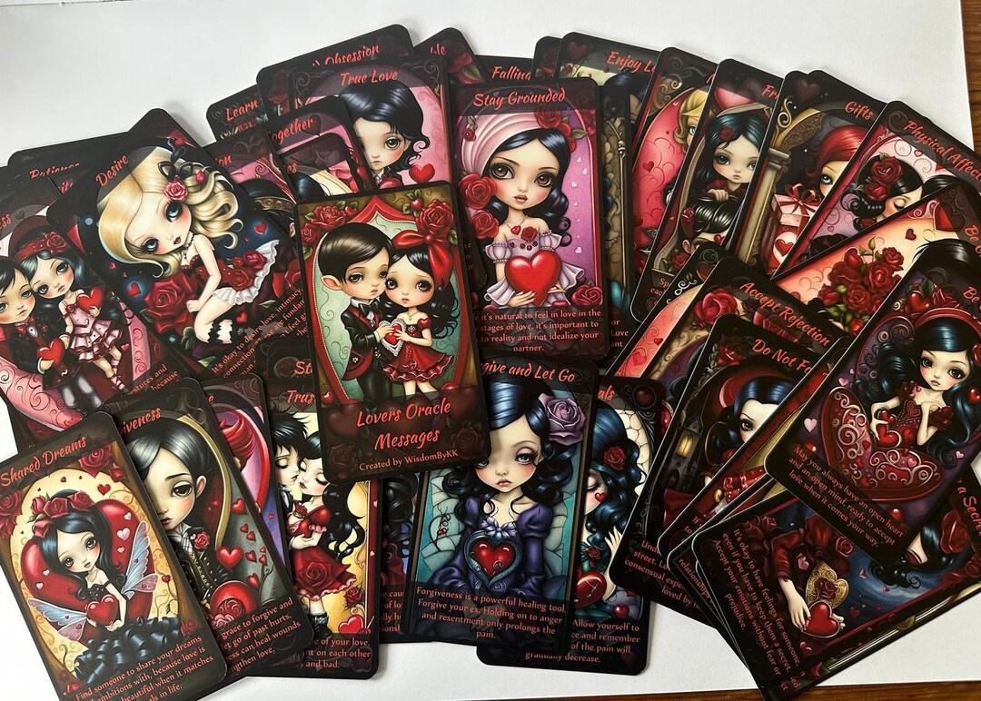 Lovers Oracle Messages Cards Deck. Love Oracle Predictions - Etsy