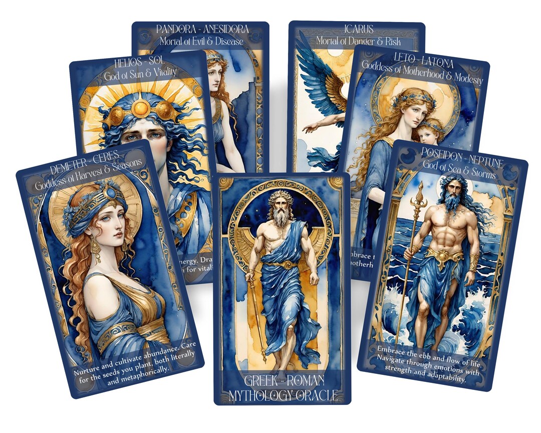 Greek - Roman Gods Oracle Deck. Mythology Oracle Predictions - Etsy