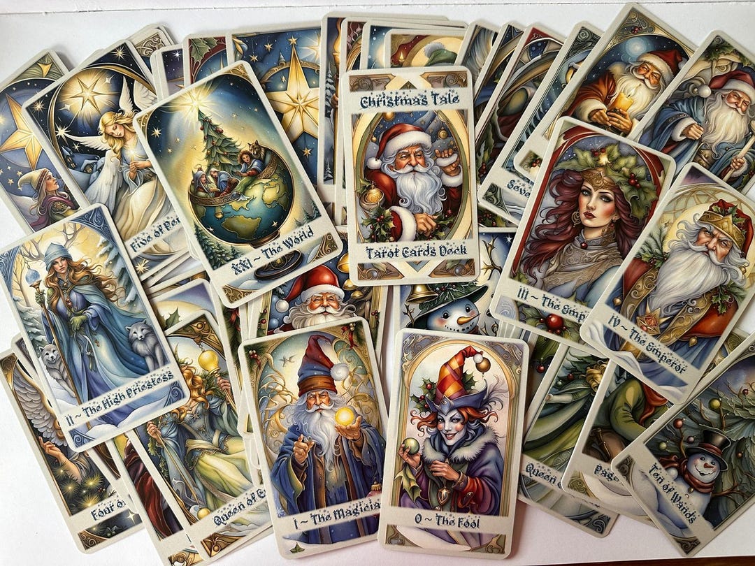 Christmas Tale Tarot Cards Deck. Winter Tarot Deck - Etsy