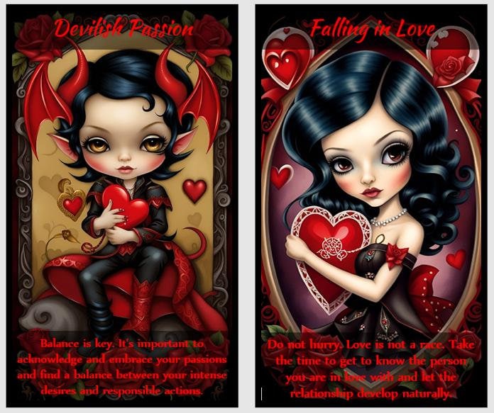 Lovers Oracle Messages Cards Deck. Love Oracle Predictions - Etsy