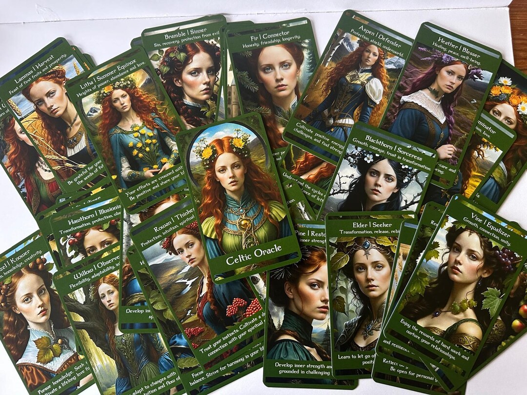 Celtic Oracle Cards Deck. Ogham Tree Oracle. Celtic Sabbath Oracle - Etsy