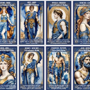 Greek - Roman Gods Oracle Deck. Mythology Oracle Predictions - Etsy
