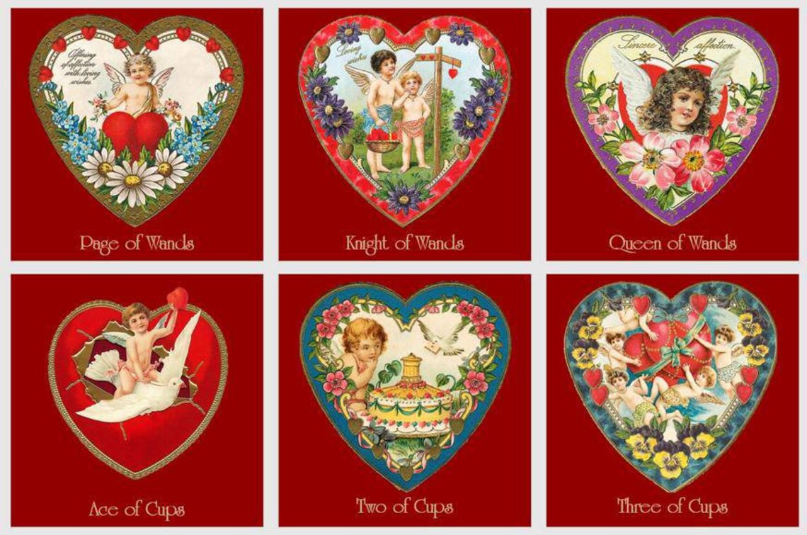 Heart Tarot Deck. Valentines Day Tarot Deck. - Etsy