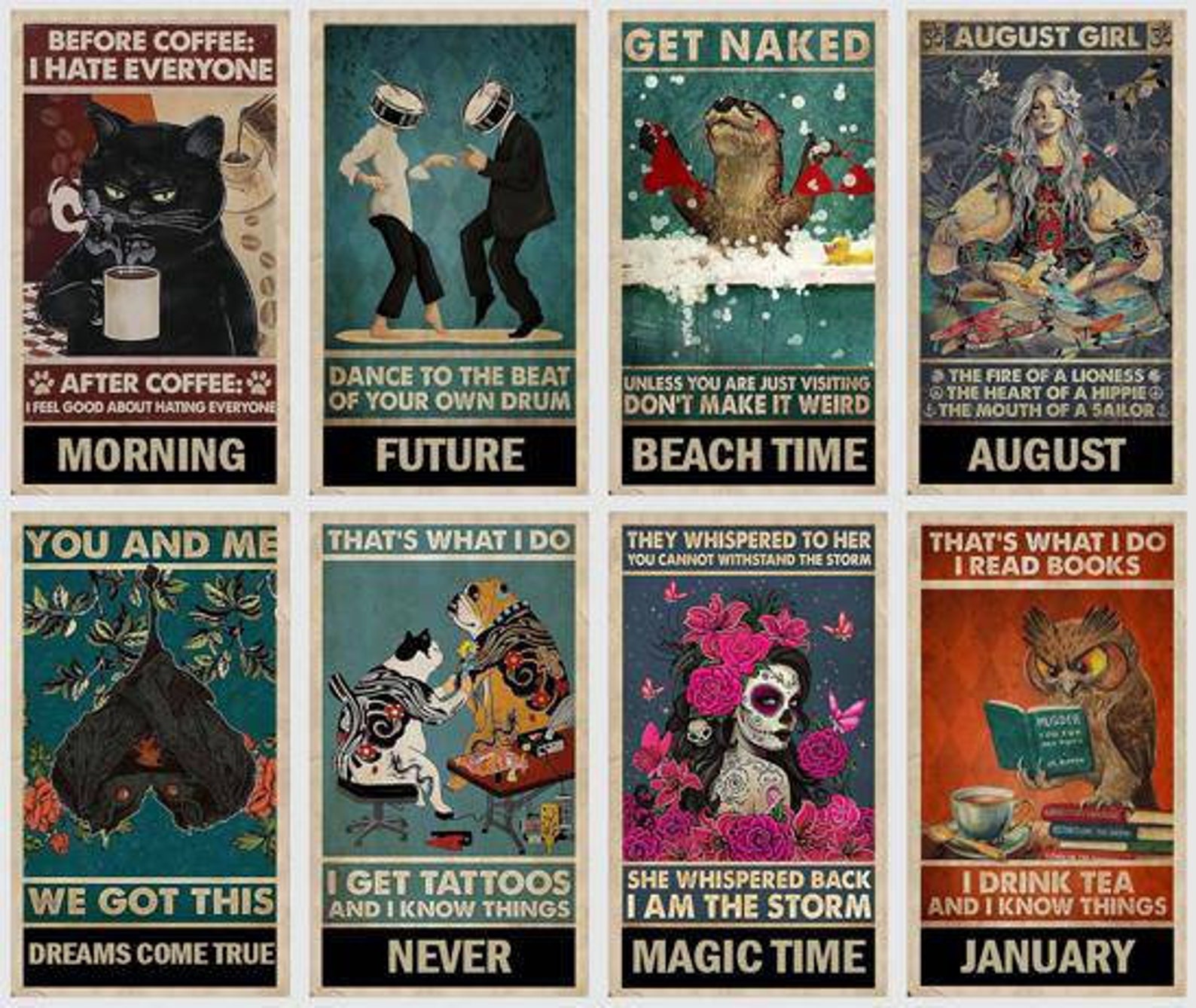 Retro Timing Oracle Deck. Daily Oracle Prediction Cards - Etsy