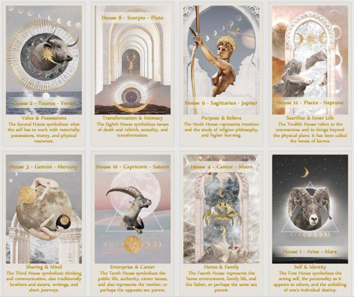 Life Path and Zodiac Oracle Deck. Numerology Cards - Etsy