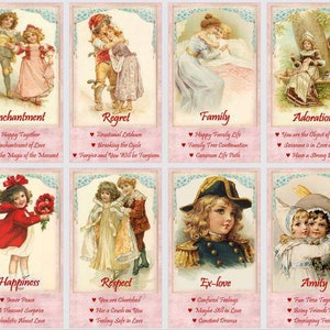 Romantic Love Oracle Deck. Vintage Love Oracle Predictions - Etsy