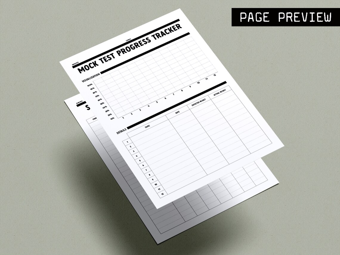 Printable Mock Test Templates for Students // A4 + A5 + Letter + Half ...