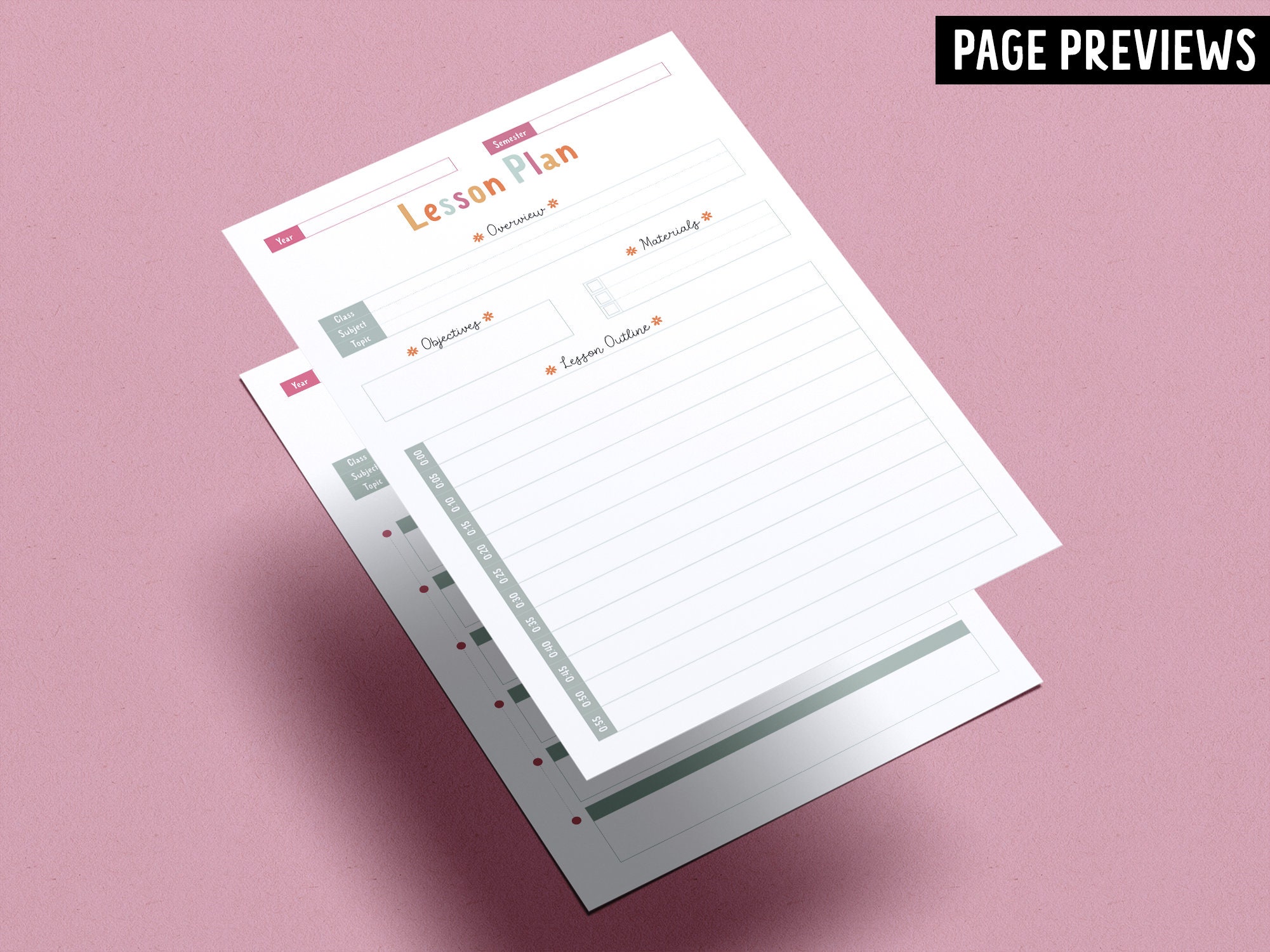 Fillable Printable Lesson Plan and Curriculum Map Templates for ...