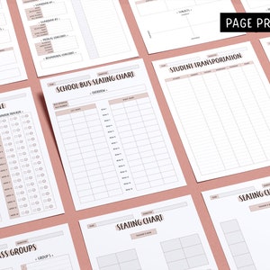 Fillable Printable Student Profile, Student List and Seating Chart ...