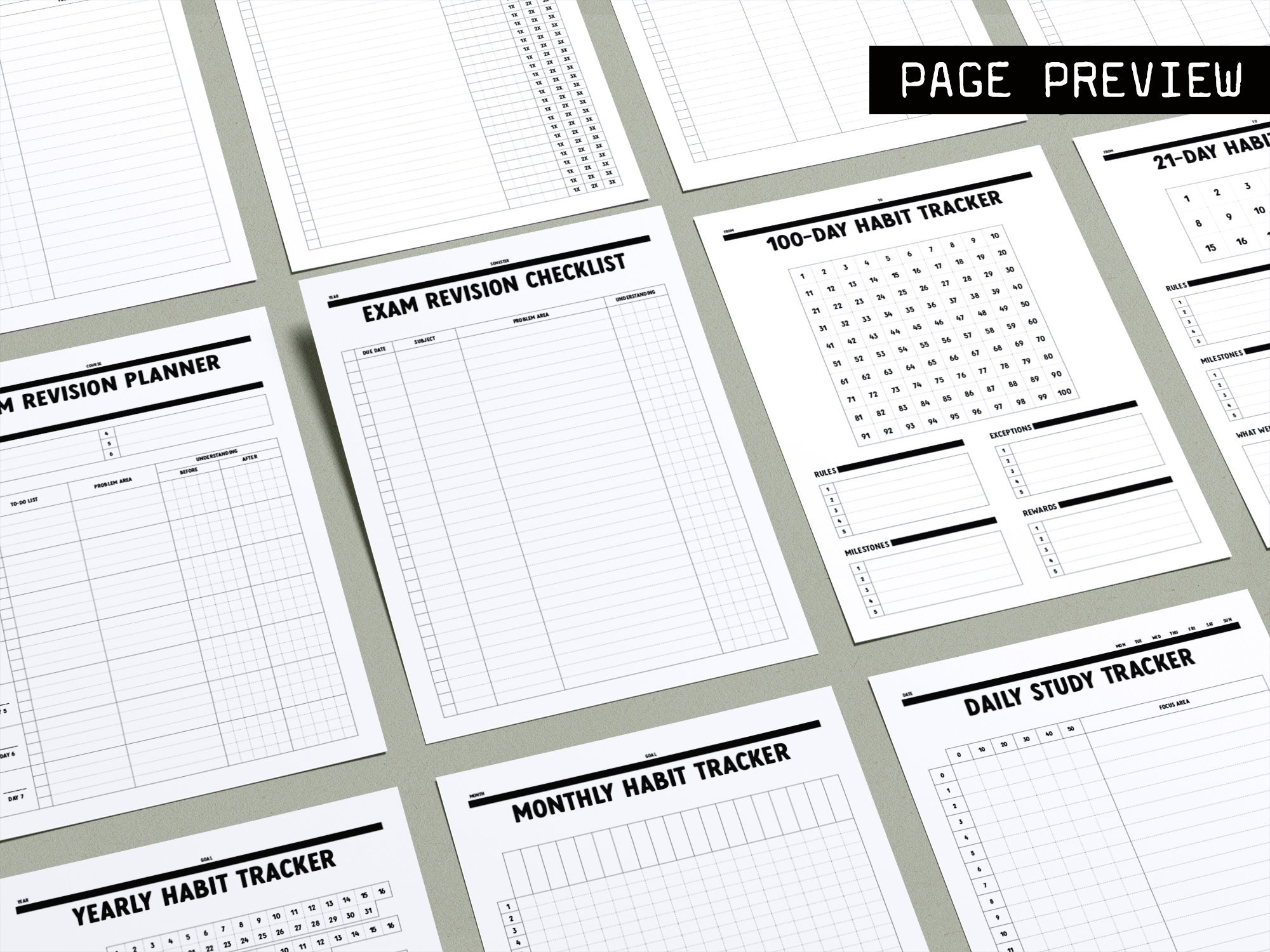 Printable Academic Mega Bundle for Students // A4 + A5 + Letter + Half ...