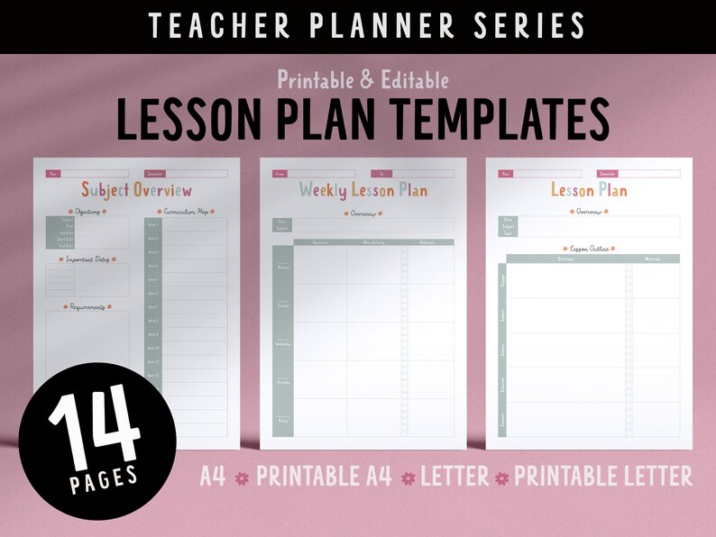 Fillable Printable Lesson Plan and Curriculum Map Templates for ...