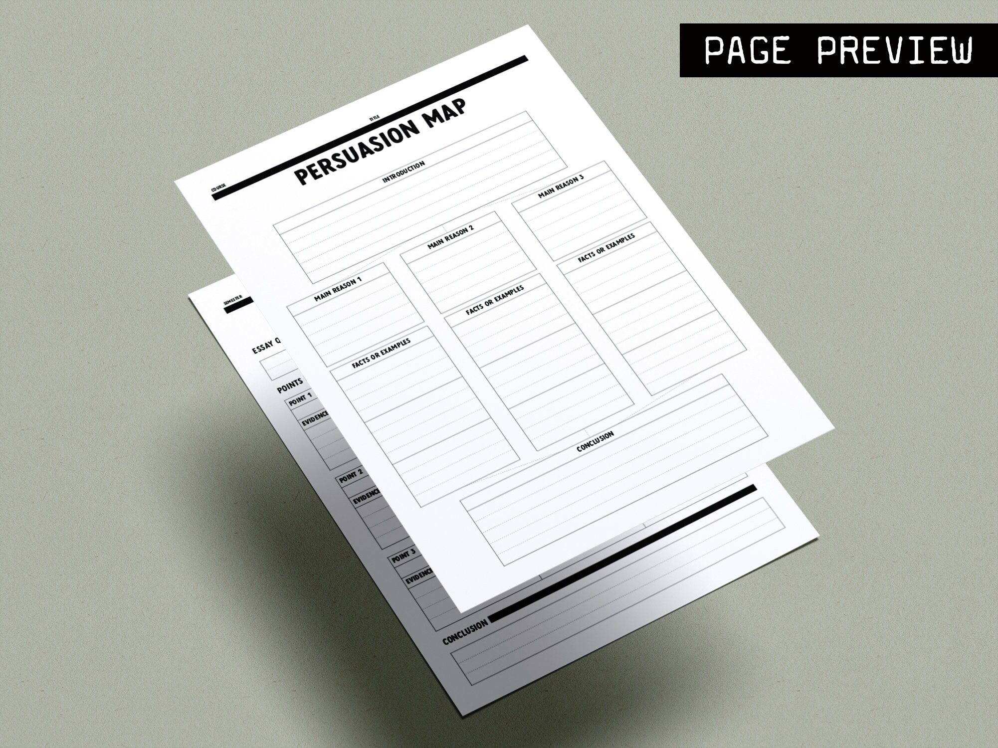 Printable Academic Essay Planner Pages for Students // A4 A5 - Etsy