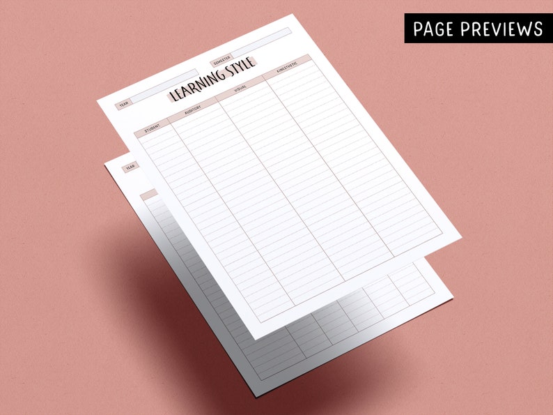 Fillable Printable Student Profile, Student List and Seating Chart ...