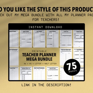 Printable Grade and Behavior Tracker Planner Pages for Teachers // A4 ...