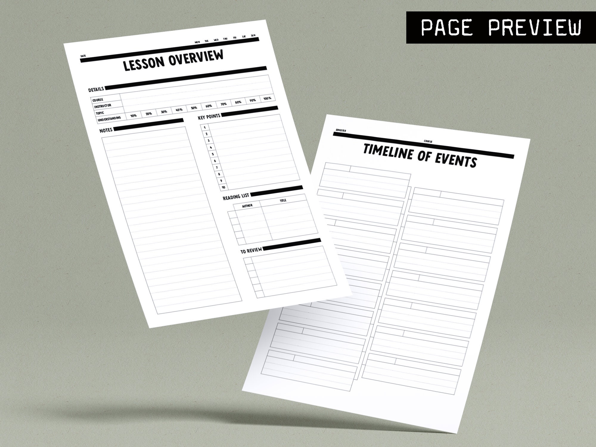 Printable Advanced Academic Note Taking Pages for Students // A4 A5 ...