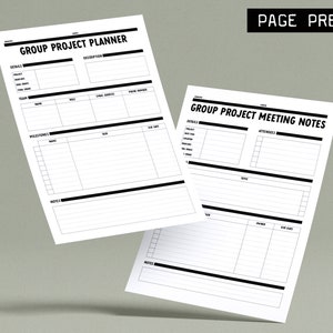 Printable Academic Group Project Planner Pages for Students // A4 + A5 ...