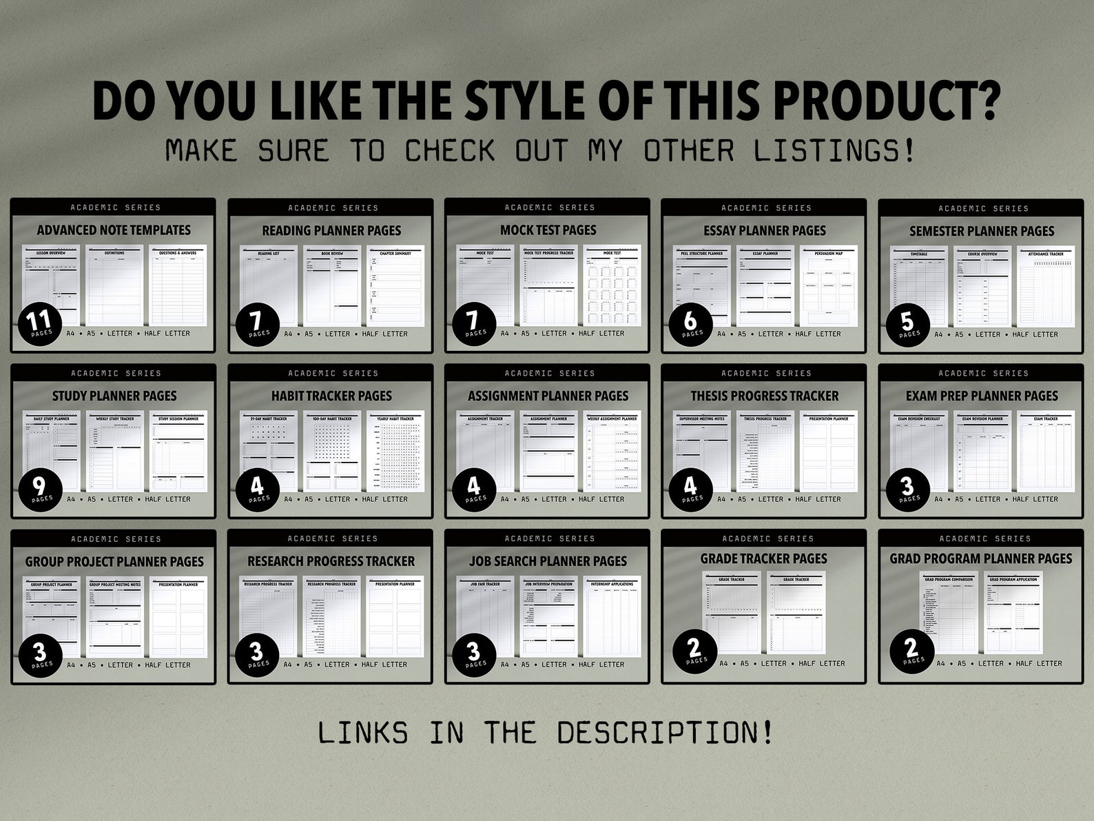 Printable Academic Thesis Progress Tracker for Students // A4 + A5 ...