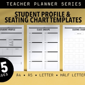 Printable Student Profile, Student List and Seating Chart Templates for ...