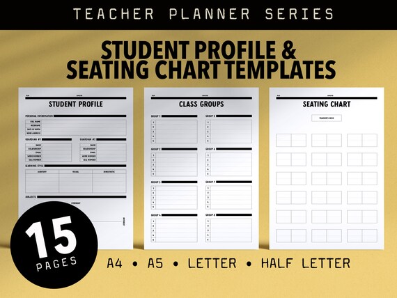 Printable Student Profile Student List and Seating Chart - Etsy