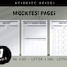 Printable Mock Test Templates for Students // A4 + A5 + Letter + Half ...