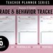 Printable Grade and Behavior Tracker Planner Pages for Teachers // 6 ...