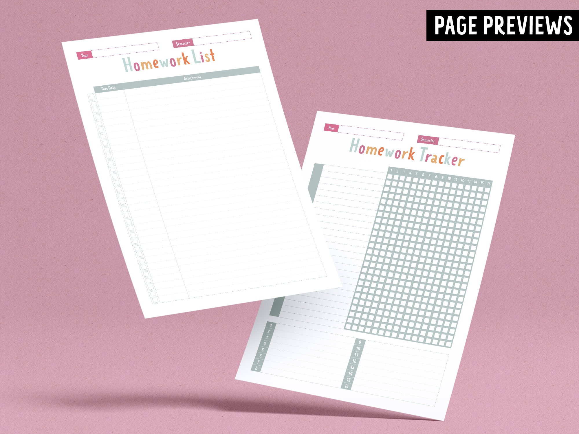 Fillable Printable Lists and Class Roster Planner Pages for Teachers ...