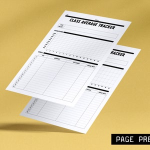 Printable Grade and Behavior Tracker Planner Pages for Teachers // A4 ...