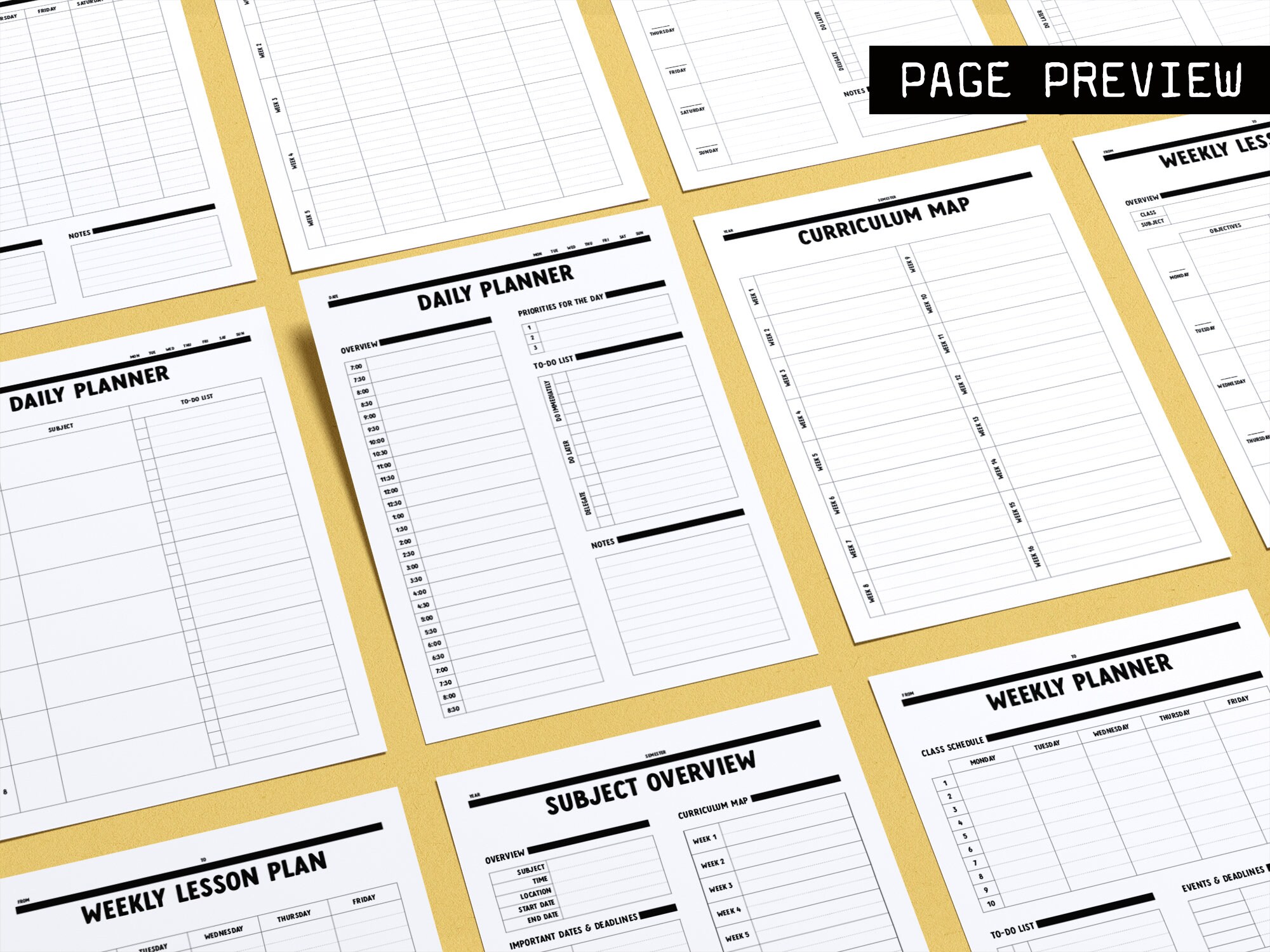 Printable Planner Bundle for Teachers // 75 Pages // A4 A5 - Etsy