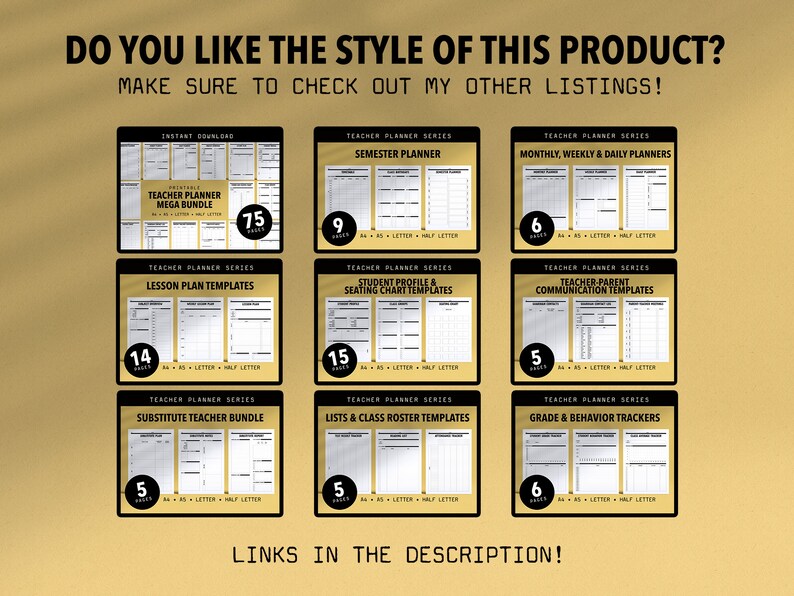 Printable Lists and Class Roster Planner Pages for Teachers // A4 + A5 ...
