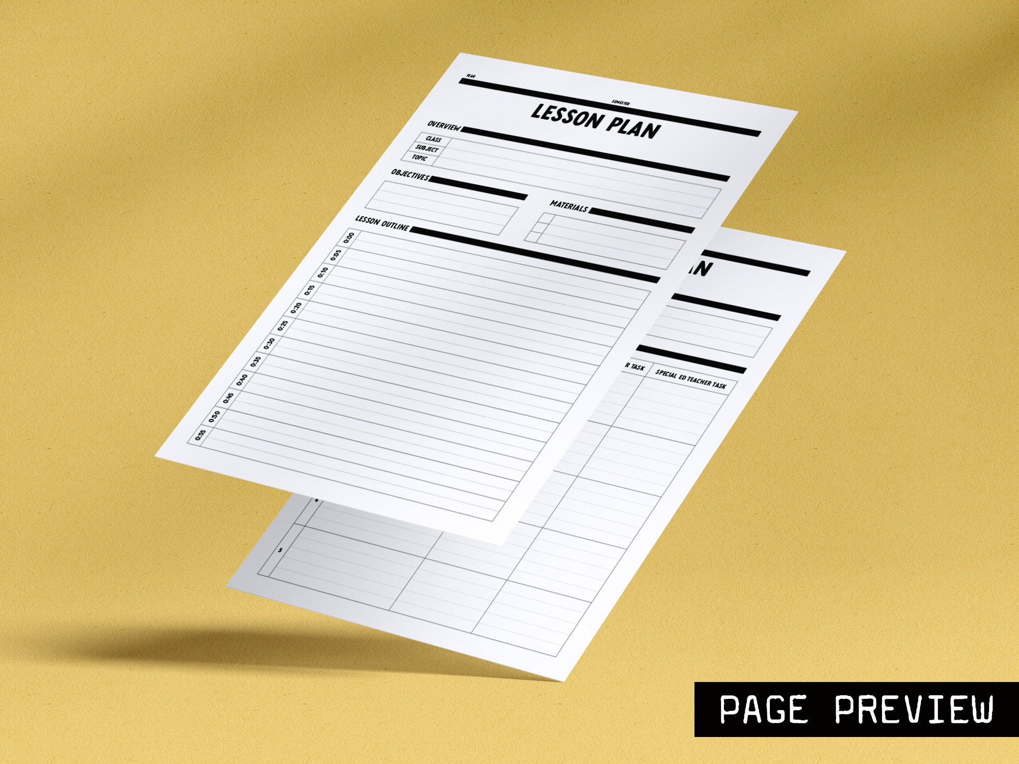 Printable Lesson Plan and Curriculum Map Templates for - Etsy