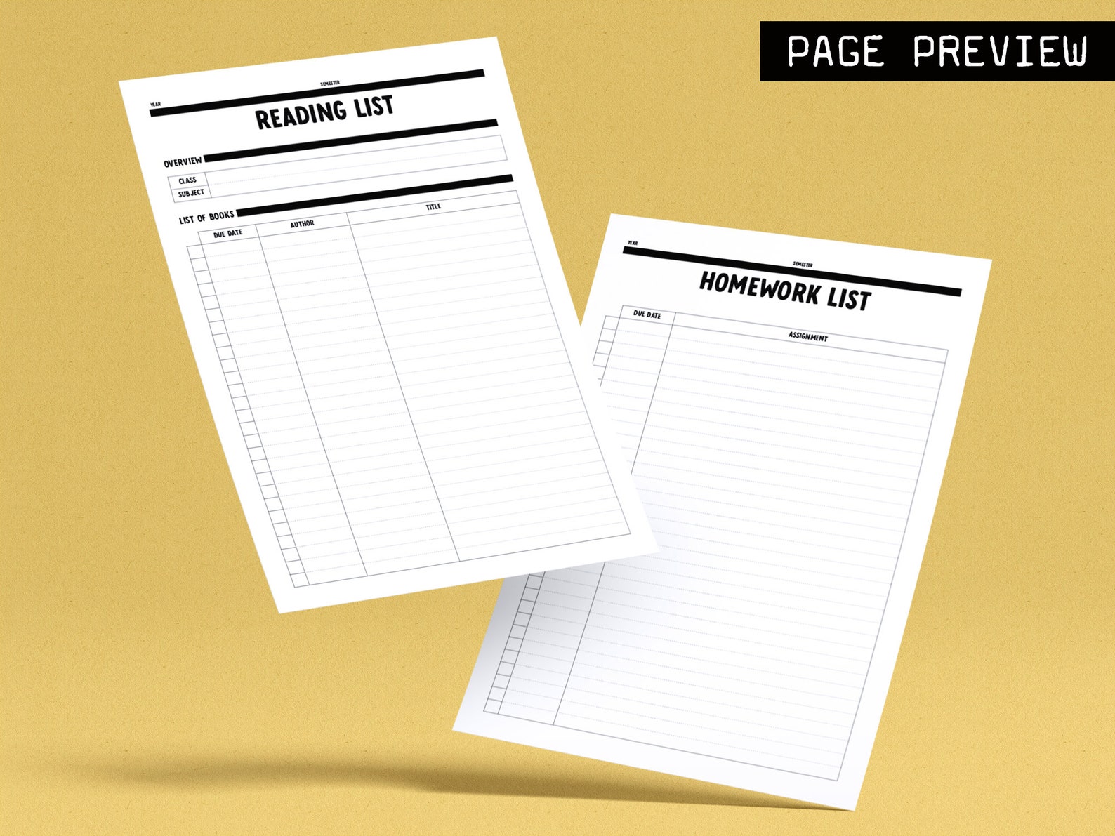 Printable Lists and Class Roster Planner Pages for Teachers // A4 + A5 ...