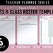 Fillable Printable Lists and Class Roster Planner Pages for Teachers ...