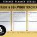 Printable Grade and Behavior Tracker Planner Pages for Teachers // A4 ...