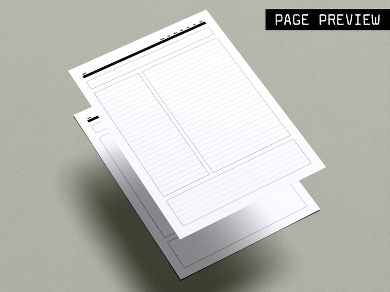 Printable Note Taking Pages for Students // A4 + A5 + Letter + Half ...