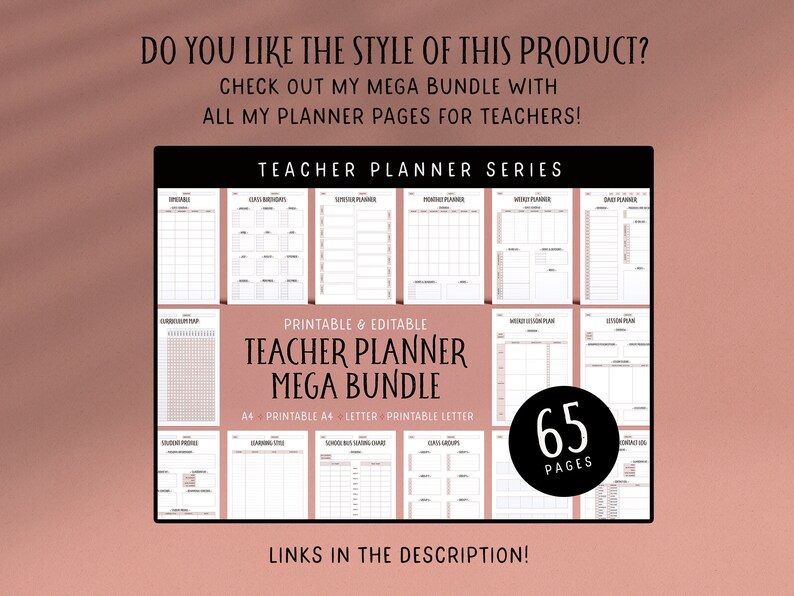Printable Grade and Behavior Tracker Planner Pages for Teachers // 6 ...
