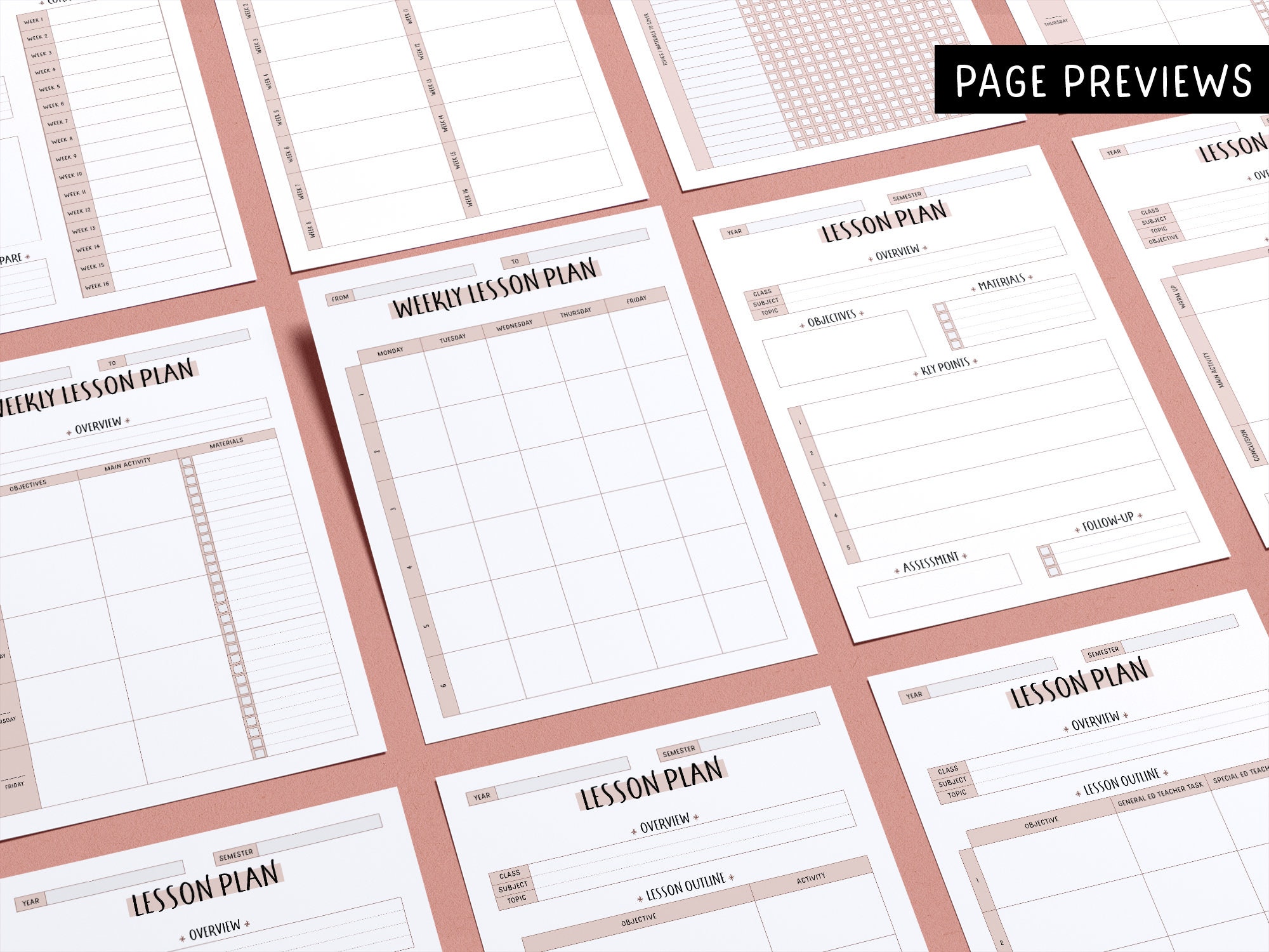 Fillable Printable Lesson Plan and Curriculum Map Templates for ...