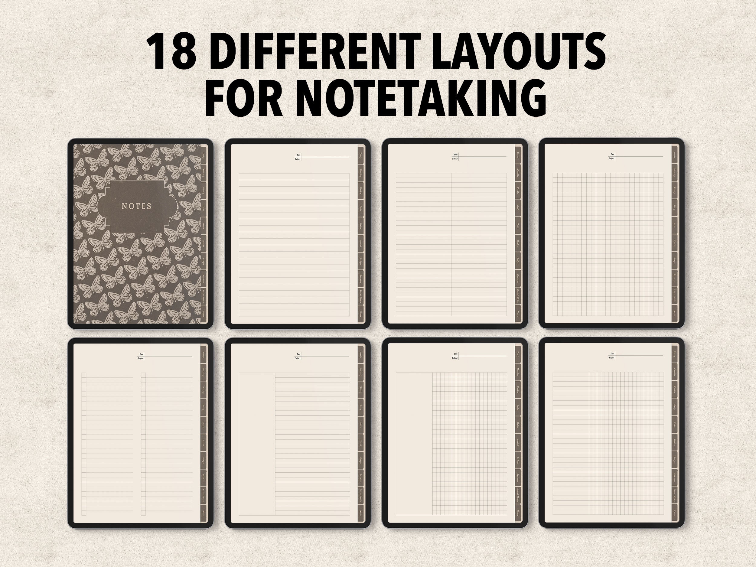 Light Academia / Cottagecore Inspired Undated Digital Planner ...